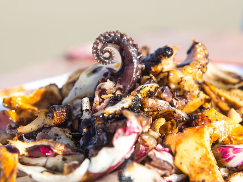 Grilled Octopus Salad Recipe - FlavCity with Bobby Parrish Grilled Octopus Salad Recipe - FlavCity with Bobby Parrish