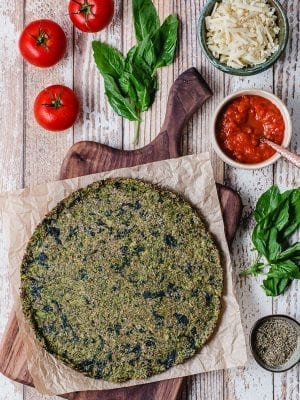 Broccoli Kale Pizza Crust Recipe - Crispy Keto Pizza Crust